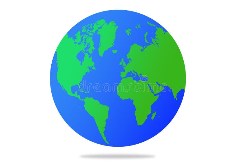 Earth Globes Isolated on White Background Stock Illustration ...