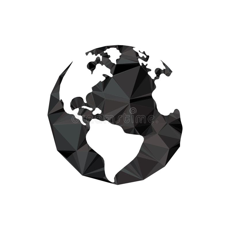 Earth Globes Modern Futuristic Design. Vector Stock Illustration ...