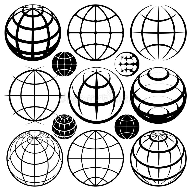 Wireframe globe stock vector. Illustration of economy - 5053008