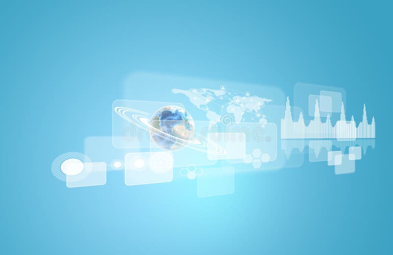 Earth with Graphs and World Map Stock Image - Image of world, circle ...