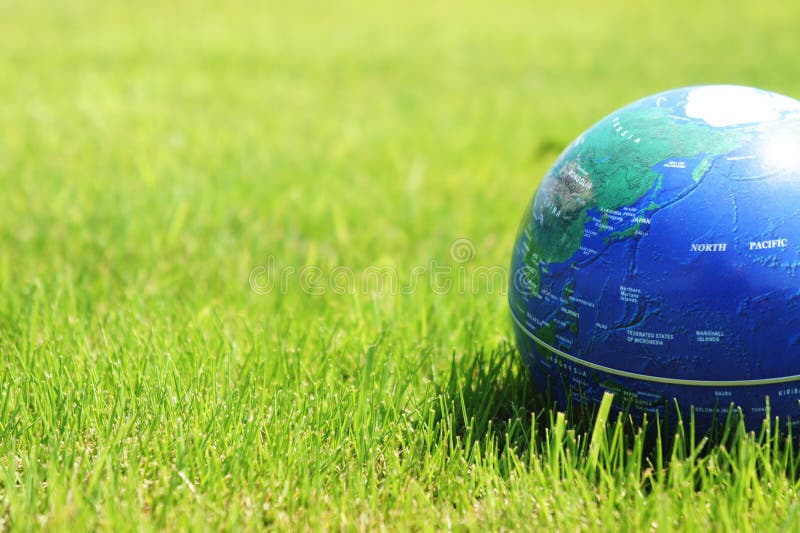 Earth on grass stock photo. Image of planet, globe, business - 21583698