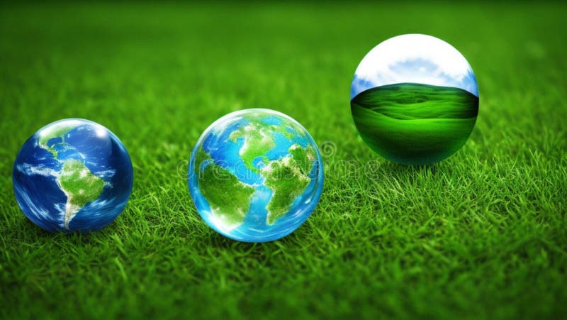 Earth on Grass, Water Conservation, Energy Saving, Earth Day ...