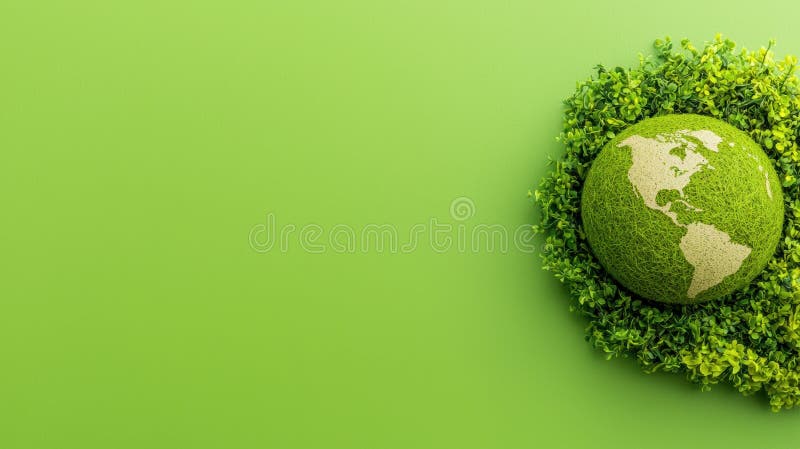 Earth with Greenery Symbolizing Sustainable Resource Neutrality Impact ...