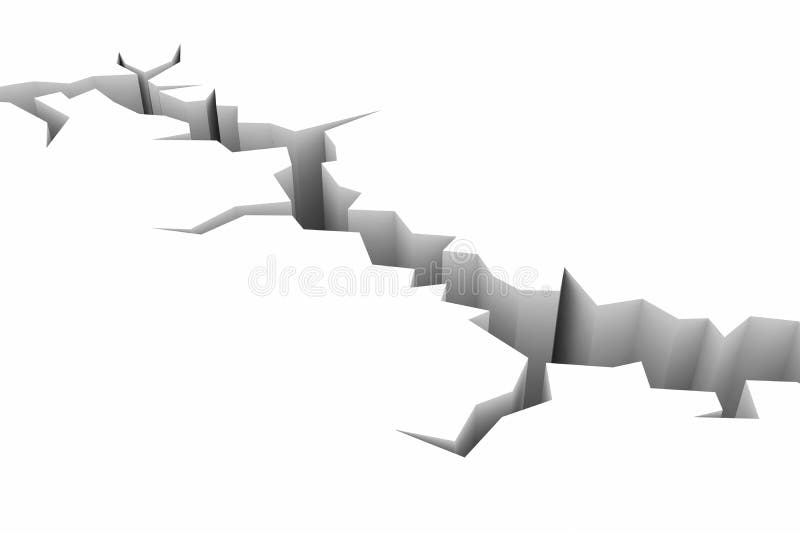 Earth Ground Crack. Earthquake Stock Illustration - Illustration of ...