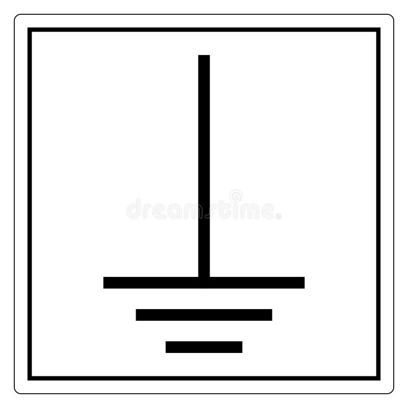 Earth Grounding Point Symbol Sign, Vector Illustration, Isolate on ...