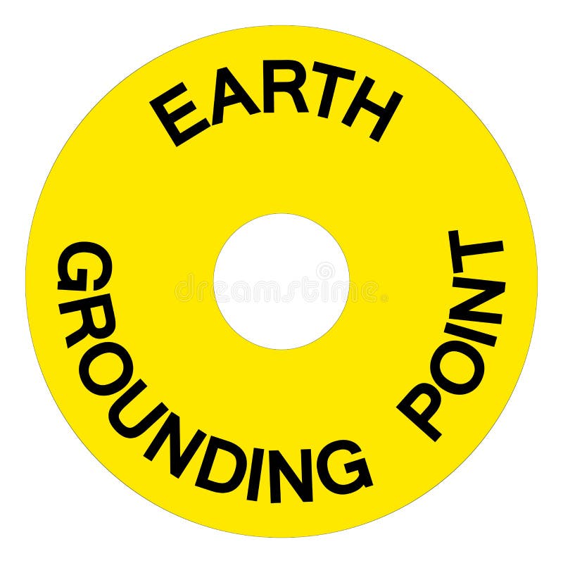 Grounding Point Symbol Sign, Vector Illustration, Isolate on White ...