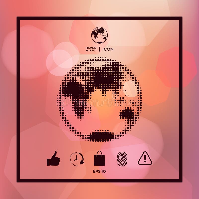 Earth - halftone logo stock vector. Illustration of earth - 111361910