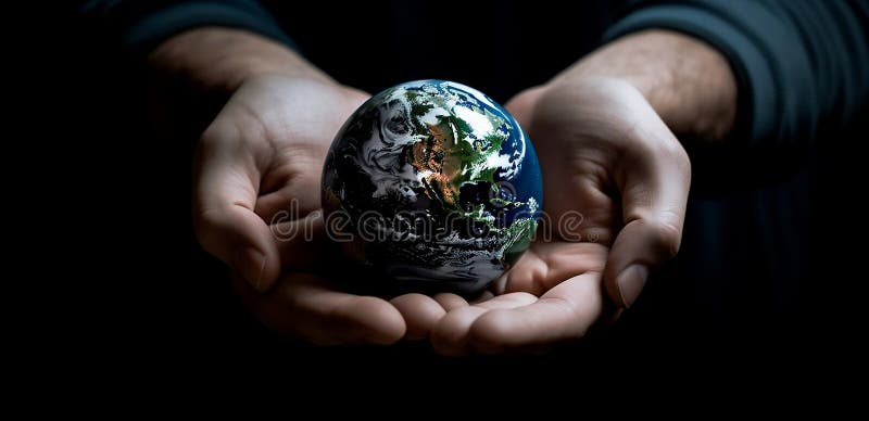 Planet Earth Held in Hand Representing Environmental Protection Concept ...