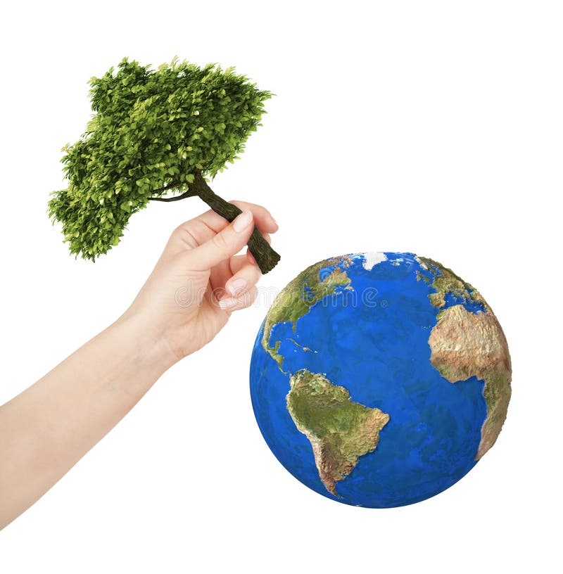 Planting Earth Tree stock illustration. Illustration of leaf - 25466119