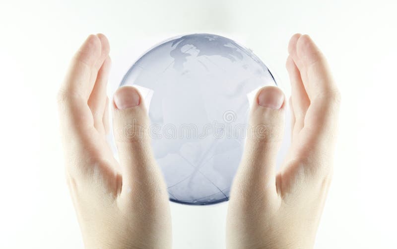 Earth in hands stock photo. Image of ball, global, globe - 7914626