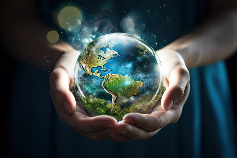 The Earth is in Hands, Concept of Accelerating Pace of Global Warming ...