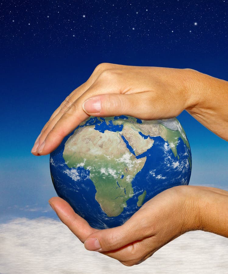 Earth in Hands - Earth Texture by Nasa.gov Stock Photo - Image of ...