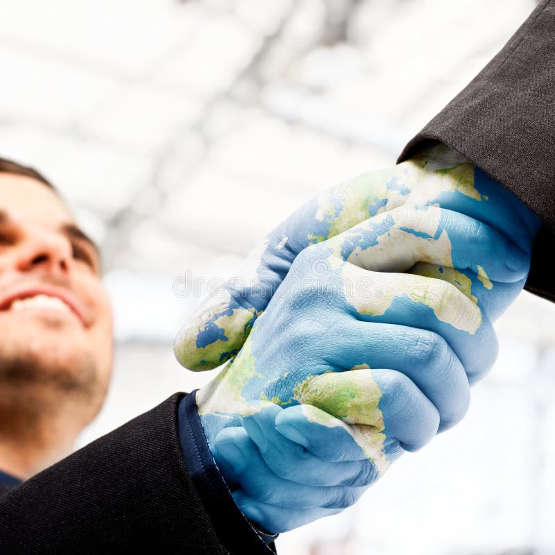 Earth handshake stock image. Image of concept, handshake - 21026995