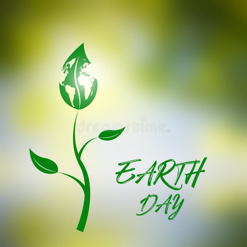 Earth Handwritten Lettering. Ecology Concept Stock Vector ...