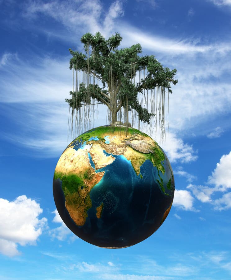 Earth Healing Illustration 3d Rendering High Resolution Image Decorate ...