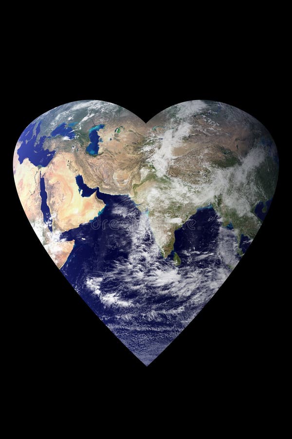 Earth Heart stock illustration. Illustration of world - 12131692