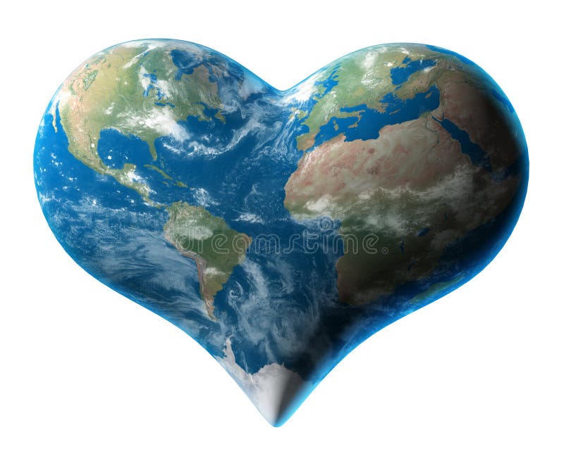 Earth Heart Symbol Stock Image Image 18850811