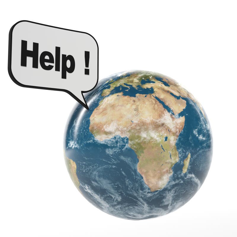 Danger Sign: Earth In Danger Stock Illustration - Illustration of ...