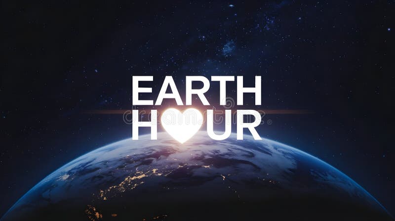 Earth Hour Banner Design,Earth Hour Card with Typography Design.Science ...