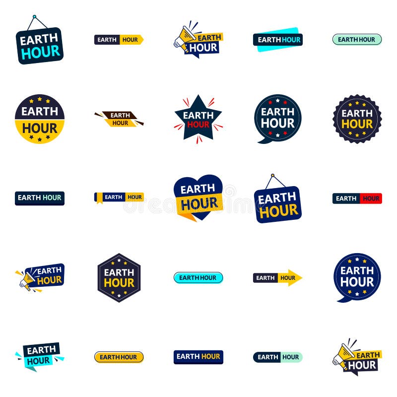 Earth Hour Bundle 25 Eye Catching Vector Designs for Sustainable ...