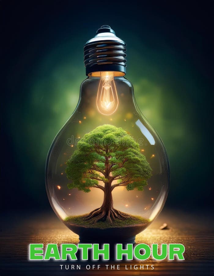 Earth Hour Day Poster Design Stock Illustration - Illustration of ...