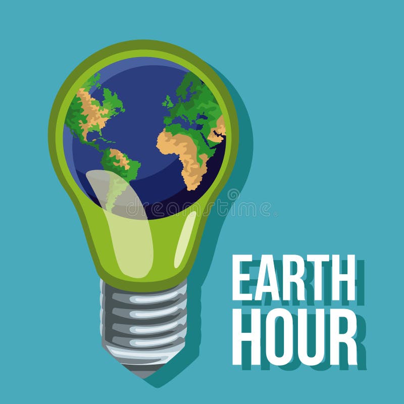 Earth hour design stock illustration. Illustration of protection ...