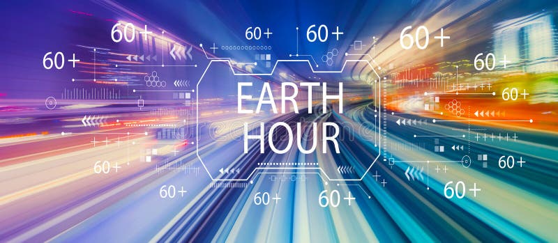 Earth Hour with High Speed Motion Blur Stock Image - Image of climate ...