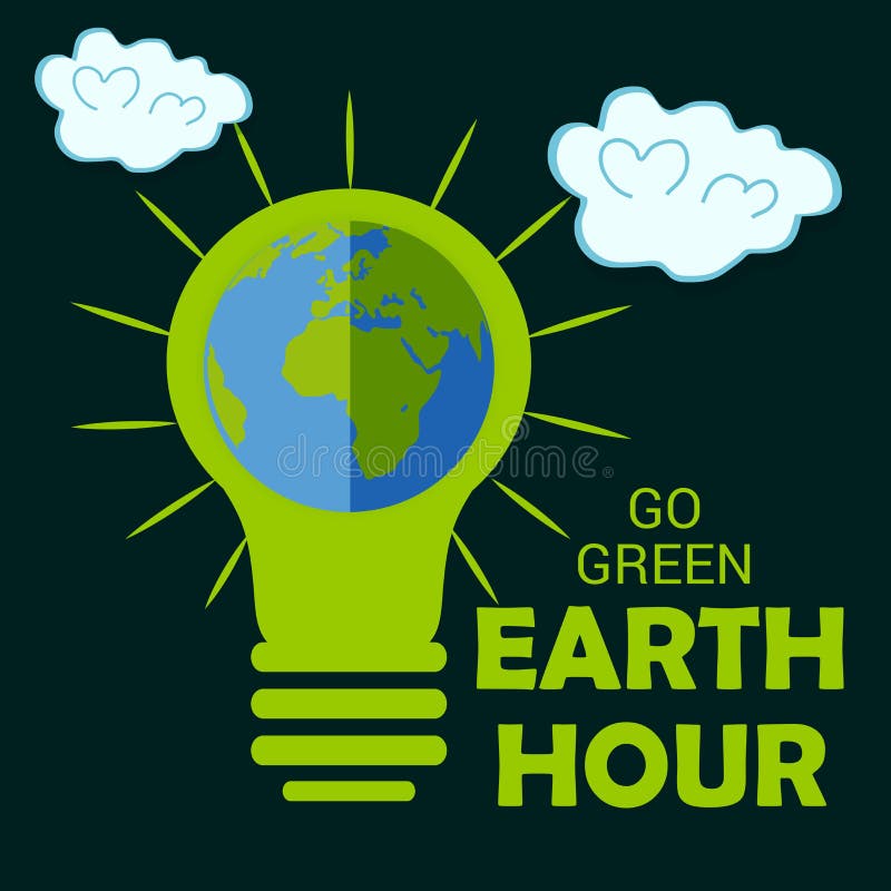 Earth Hour. stock illustration. Illustration of concept - 88197143