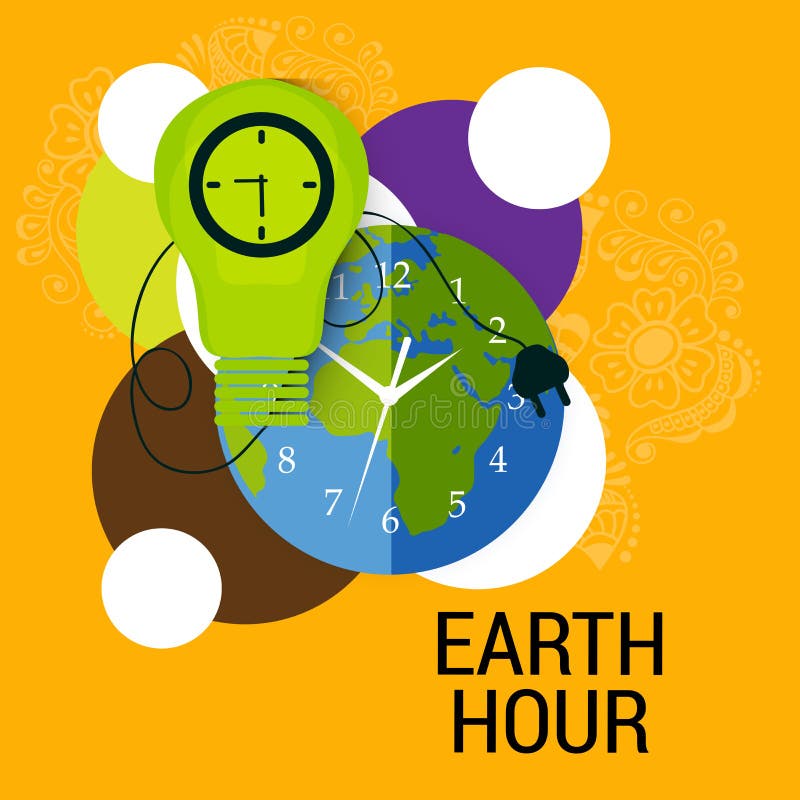 Earth Hour. stock illustration. Illustration of symbol - 88483649