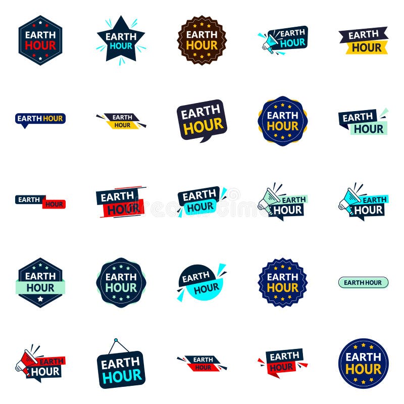 The Earth Hour Pack 25 Unique Vector Designs for Environmental ...