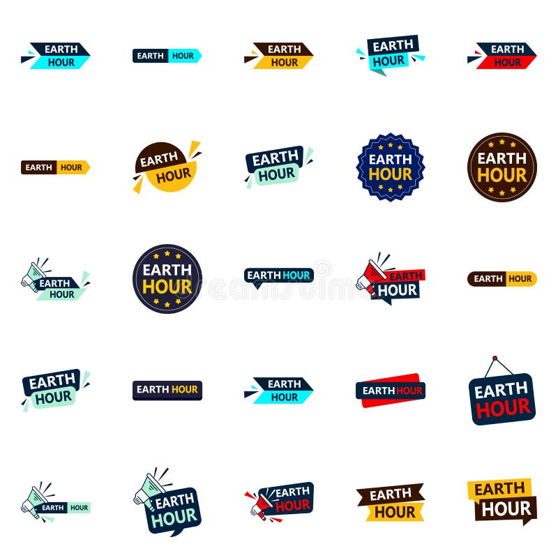 Earth Hour 25 Unique Vector Designs for Climate Action and Earth Day ...