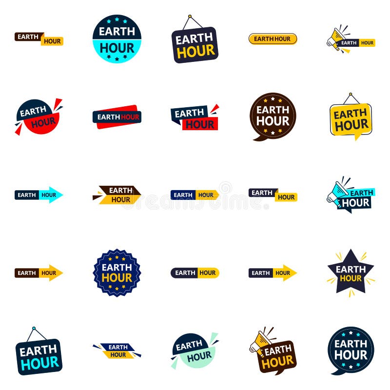 The Earth Hour Vector Collection 25 Dynamic Designs for Your Next Eco ...