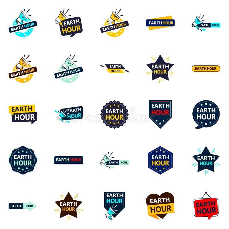 The Earth Hour Vector Pack 25 Impactful Designs for Eco Friendly ...