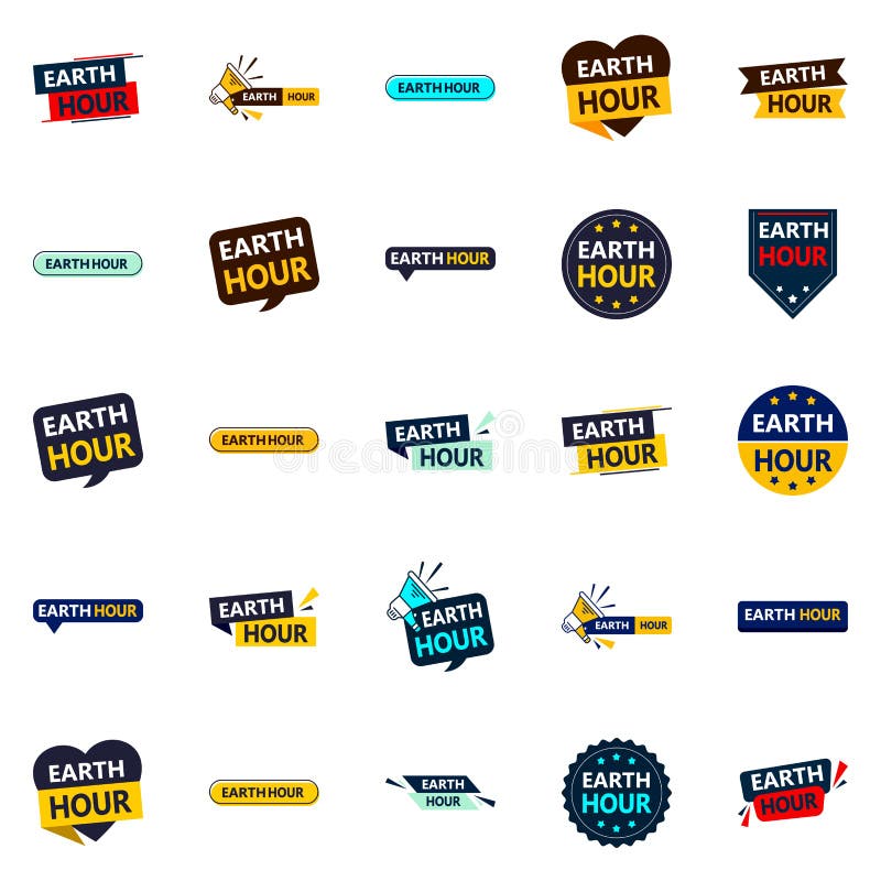 The Earth Hour Vector Pack 25 Impactful Designs for Environmental ...