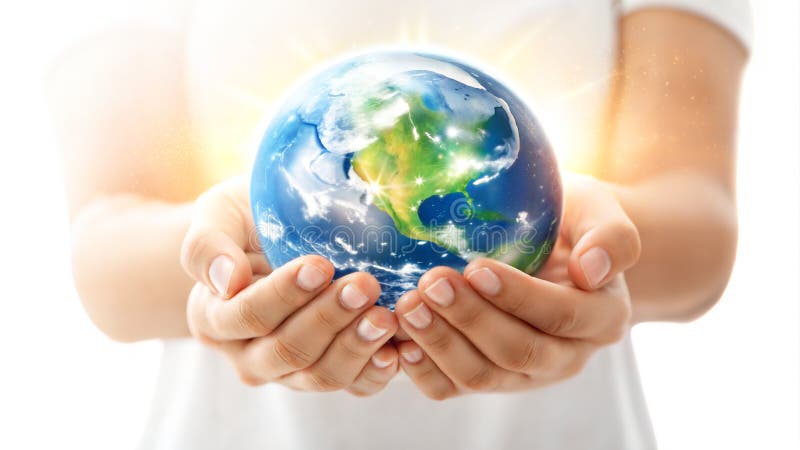 Earth in Human Hands Save the Earth Concept Stock Illustration ...