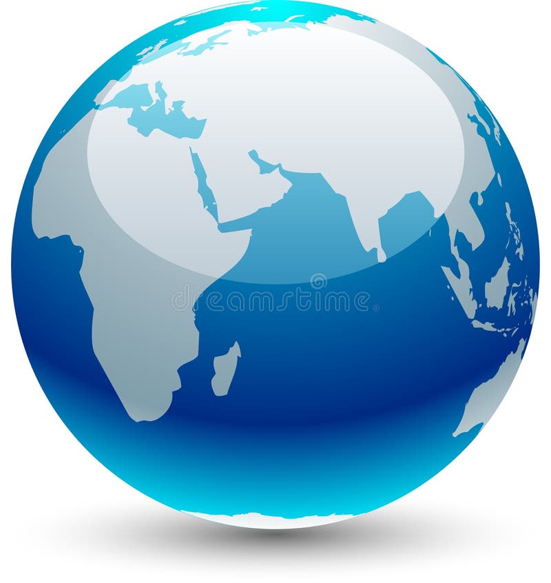 Earth icon. stock vector. Illustration of glass, shadow - 13560593