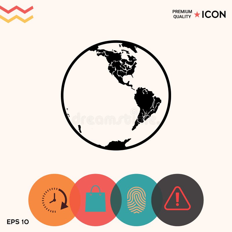 Earth icon. Logo stock vector. Illustration of icon - 105773380