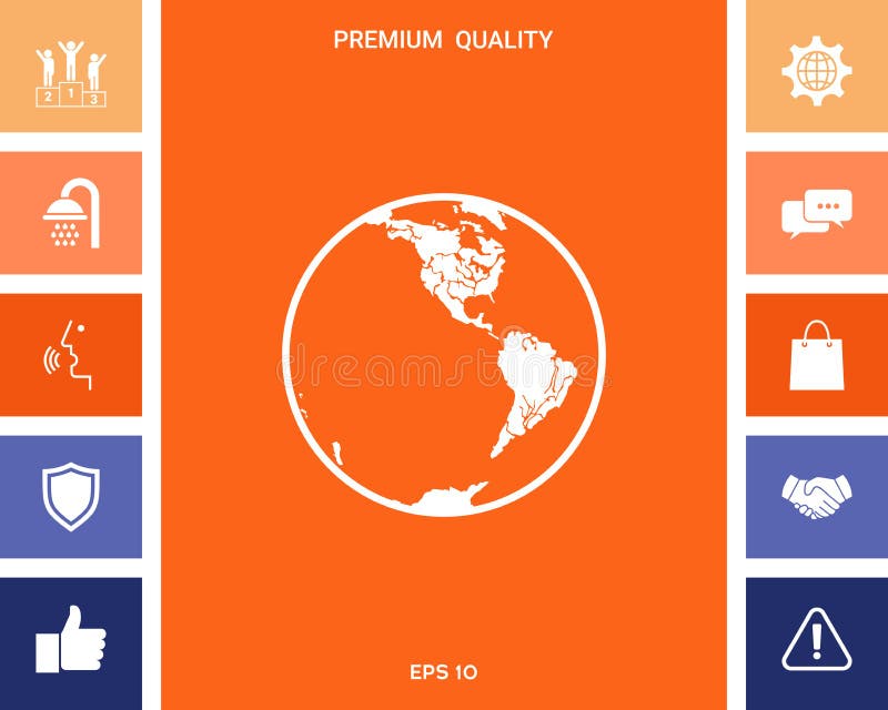 Earth Icon. Communication Around the World Concept Stock Vector ...