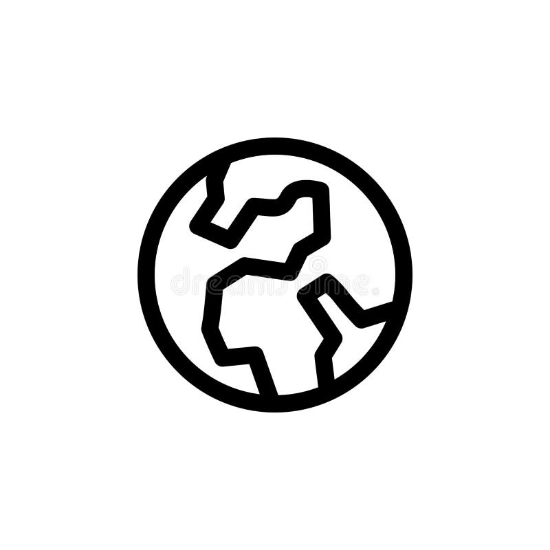 Earth Icon stock vector. Illustration of connection - 181489098