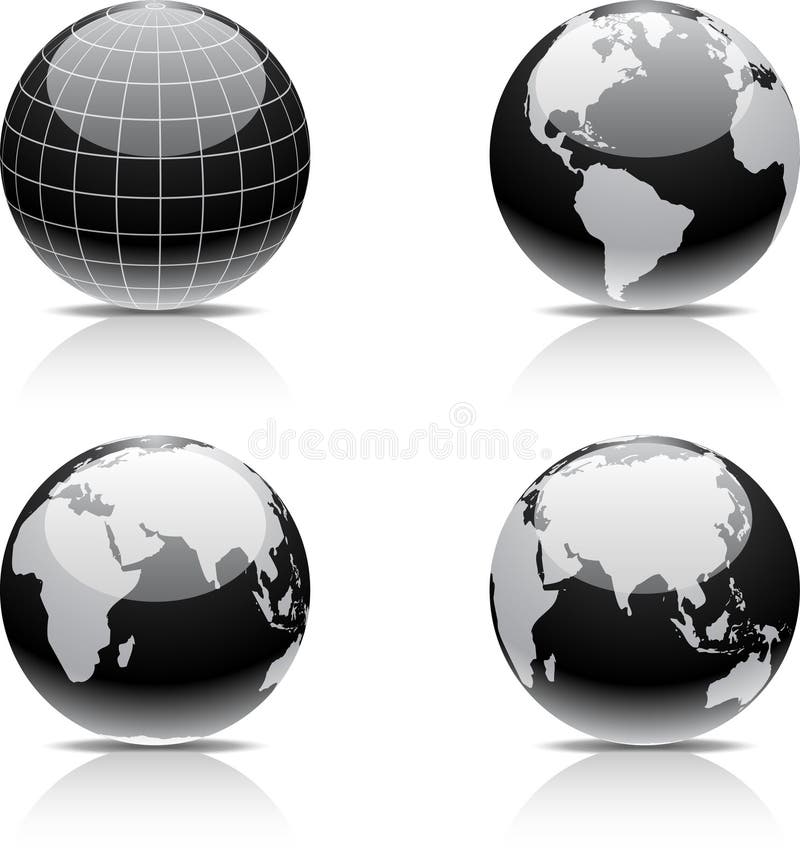 Earth icon set. stock vector. Illustration of international - 13739243