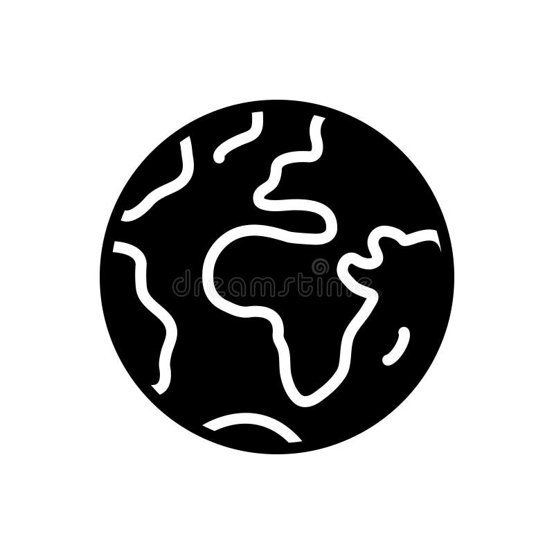 Black Solid Icon for Earth, Terra and Globe Stock Vector - Illustration ...
