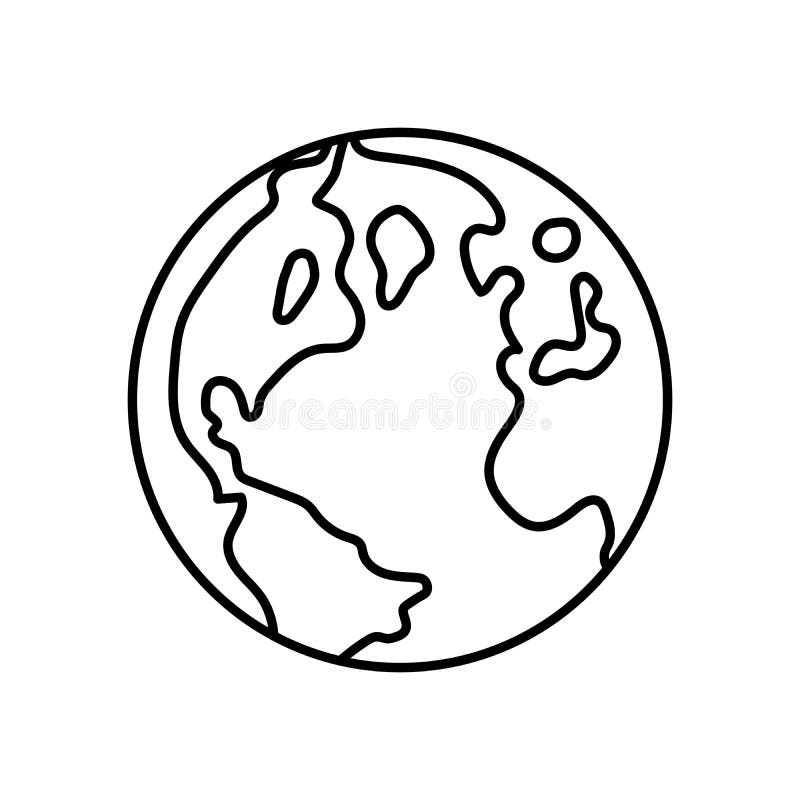 Earth Icon. Vector Illustration Stock Vector - Illustration of isolated ...