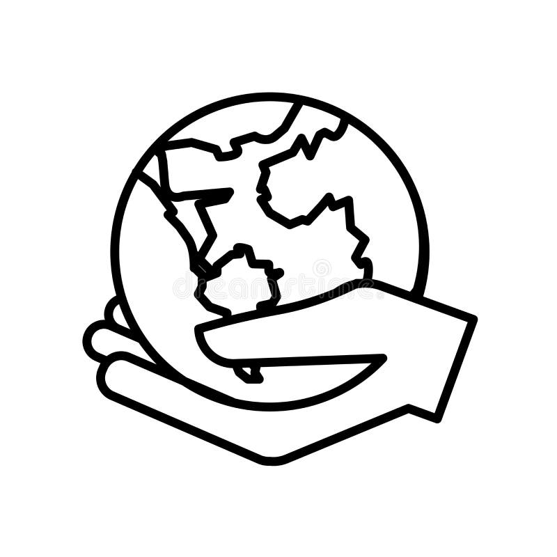 Earth Icon Vector Isolated on White Background, Earth Sign , Line or ...