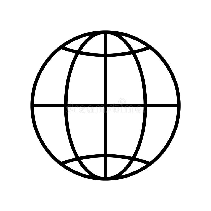 Earth Icon Vector Isolated on White Background, Earth Sign , Thin Line ...