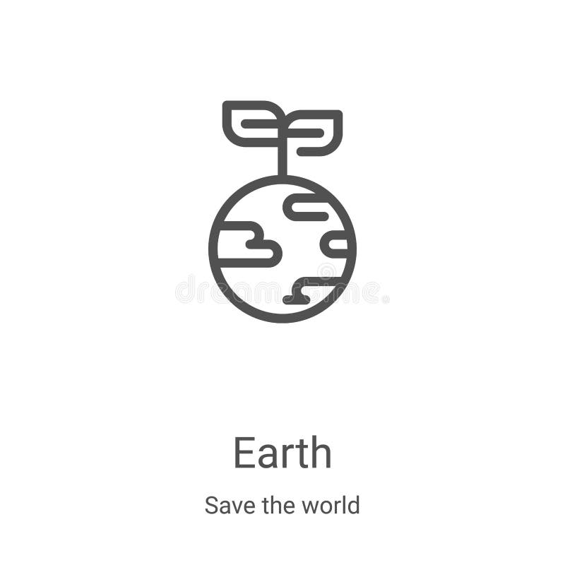 Earth Icon Vector from Save the World Collection. Thin Line Earth ...