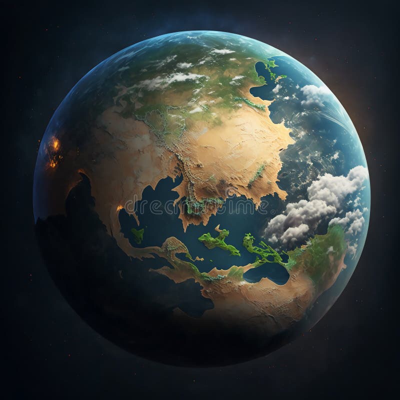 Earth Illustration Isolated Stock Image - Image of topography ...