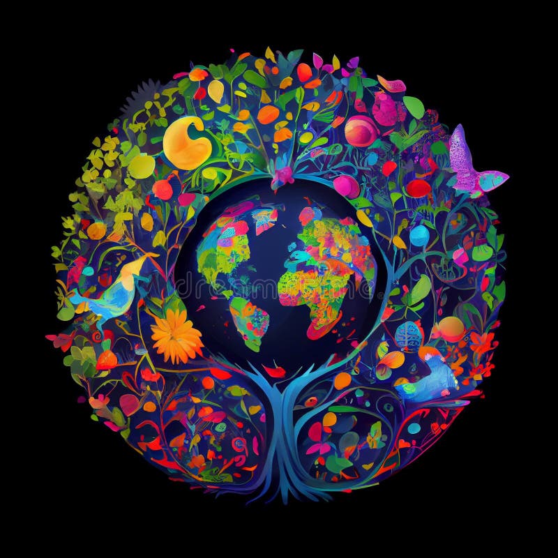 Inside the rainbow stock illustration. Illustration of abstract - 273569086