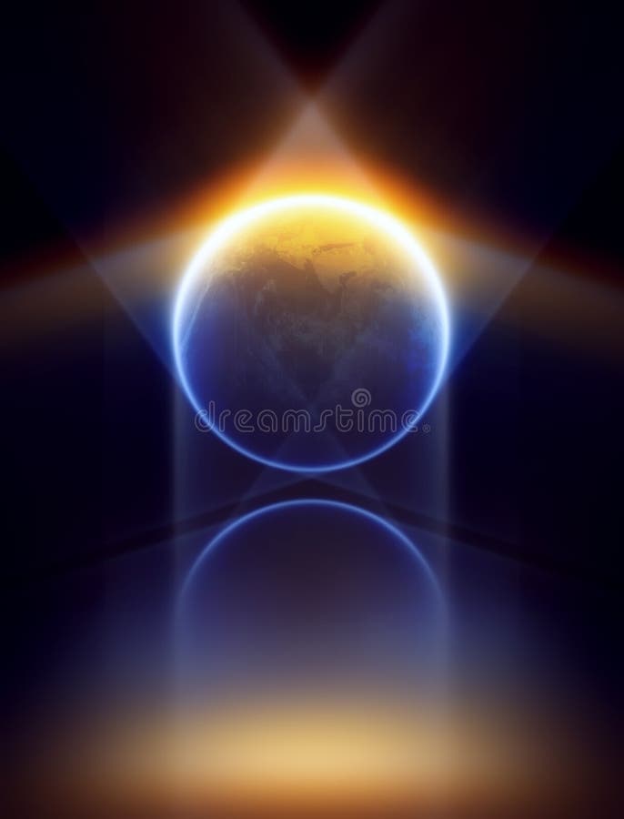 Earth inside star stock image. Image of dark, planet - 17687223