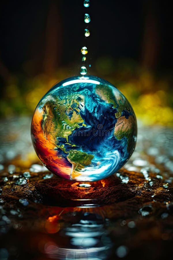 Earth Water Emerge stock illustration. Illustration of energy - 19436113