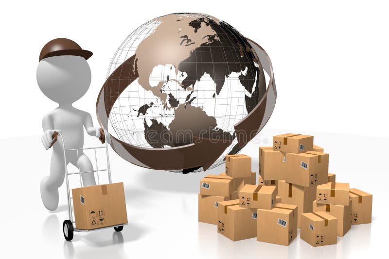 Earth, International Transport Concept - 3D Rendering Stock ...